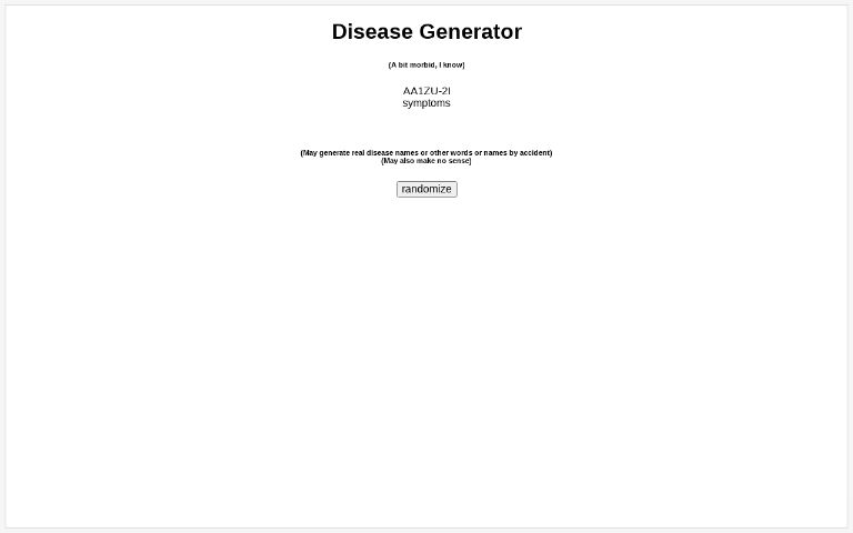 Disease Generator