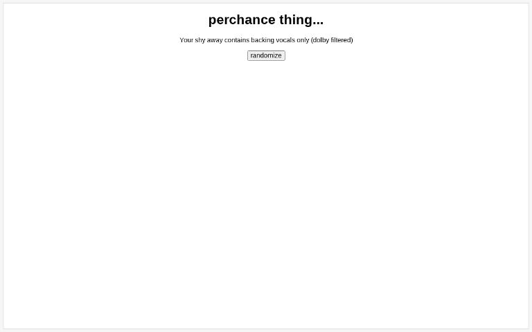 perchance thing... ― Perchance Generator