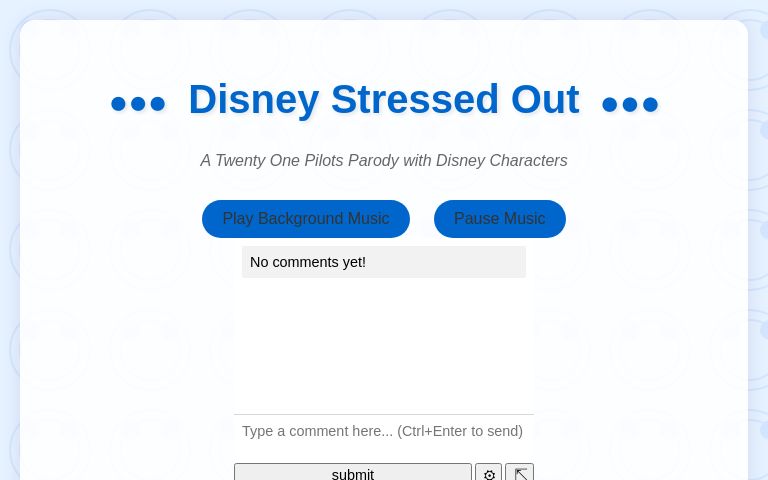 Disney Stressed Out ― Perchance Generator