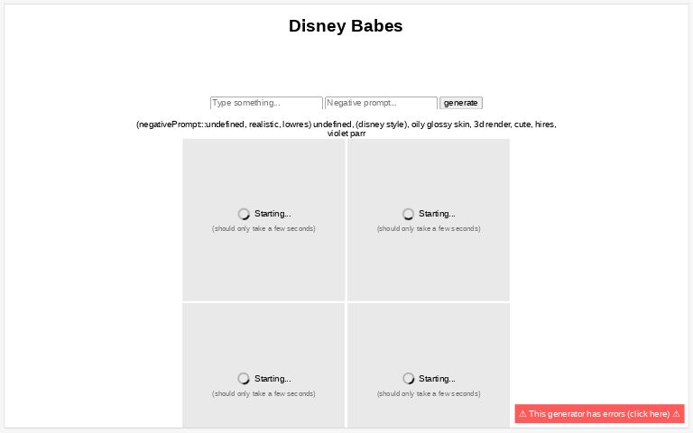 Disney Babes ― Perchance Generator
