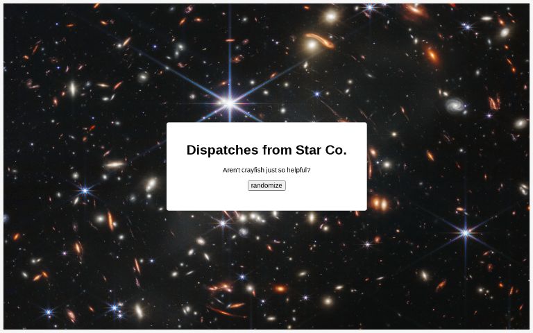 Dispatches from Star Co. ― Perchance Generator