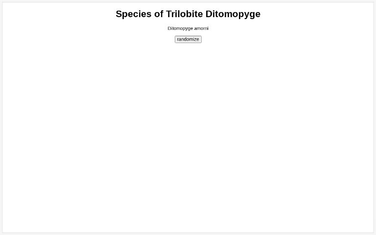 Species of Trilobite Ditomopyge ― Perchance Generator