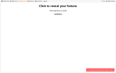 Click to reveal your fortune ― Perchance Generator