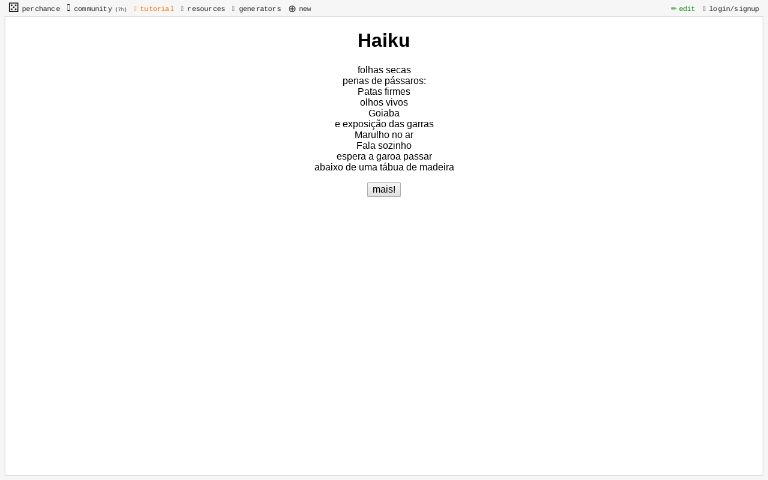 Haiku ― Perchance Generator