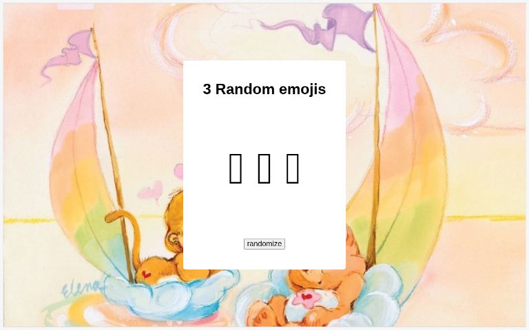 3 Random emojis ― Perchance Generator