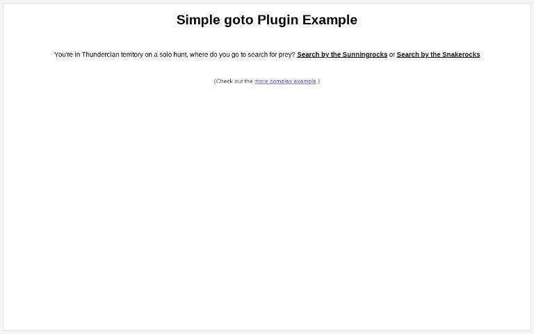 Simple goto Plugin Example