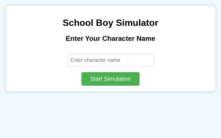 School Boy Simulator ― Perchance Generator
