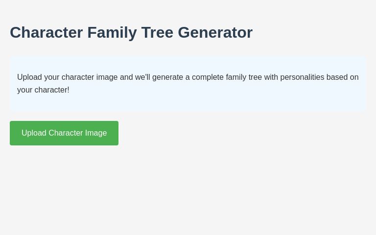 Character Family Tree Generator