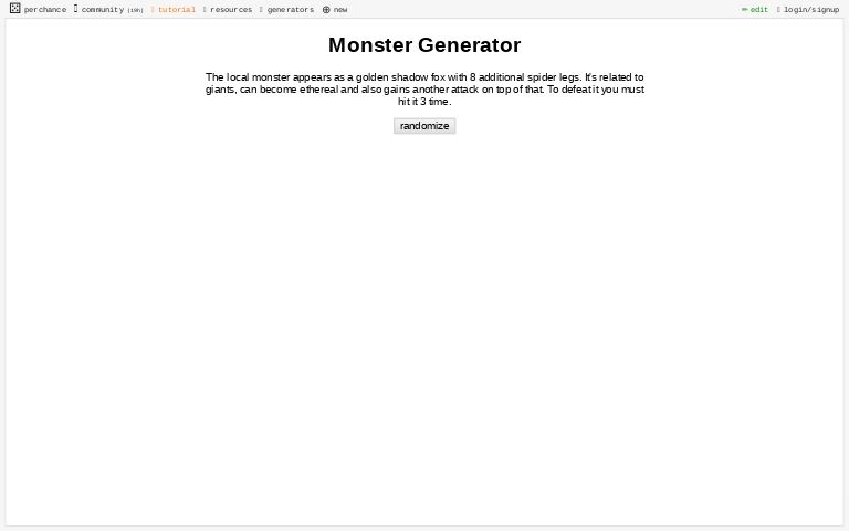Monster Generator ― Perchance