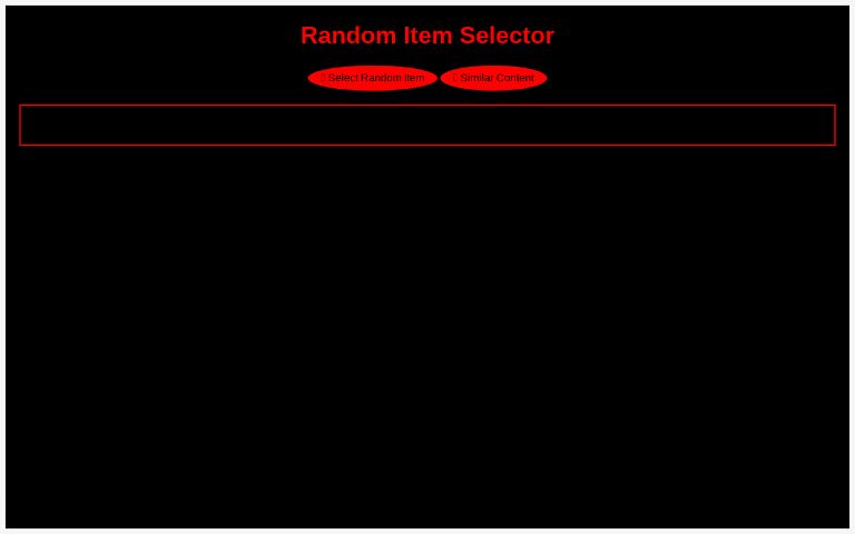 Random Item Selector ― Perchance Generator