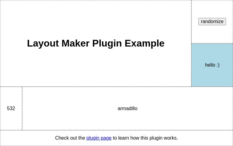 Layout Maker Plugin Example
