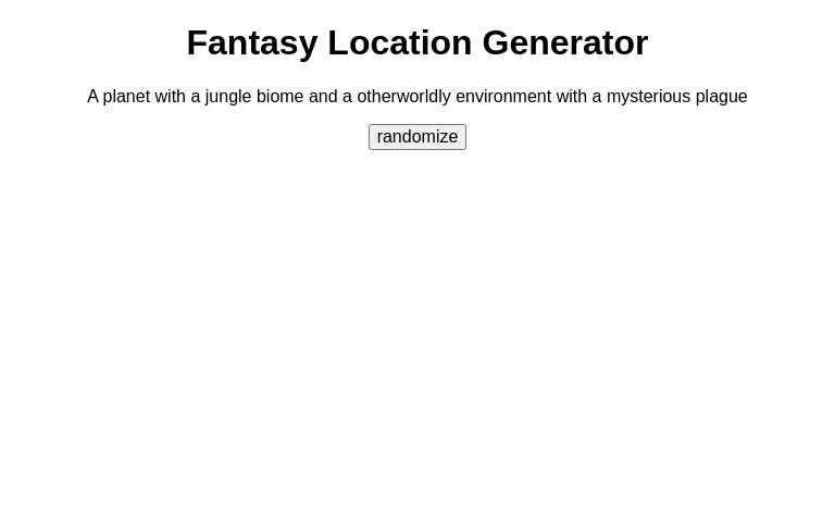 Fantasy Location Generator
