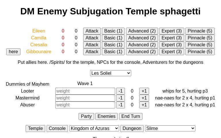 DM Enemy Subjugation Temple sphagetti ― Perchance Generator
