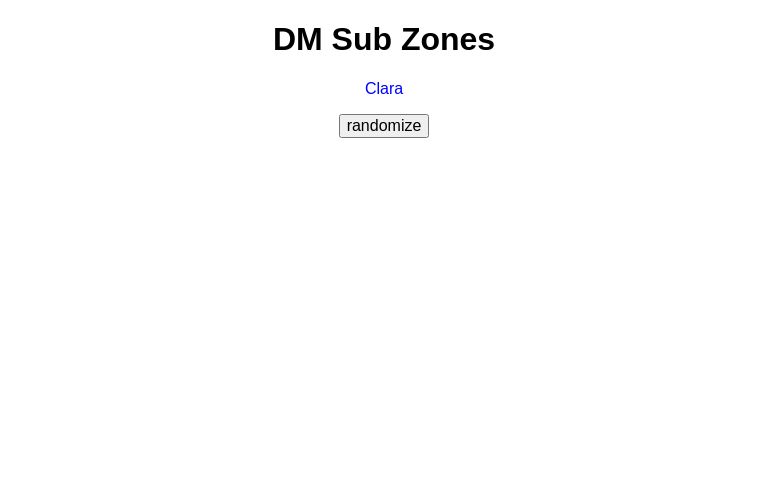 DM Sub Zones ― Perchance Generator