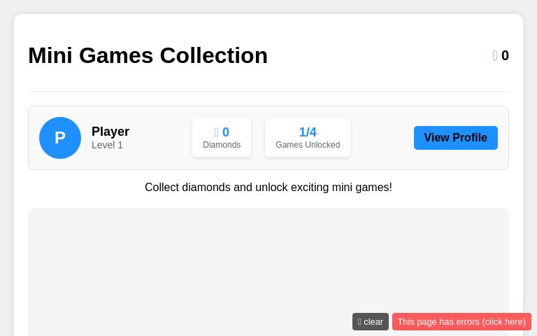Mini Games Collection ― Perchance Generator
