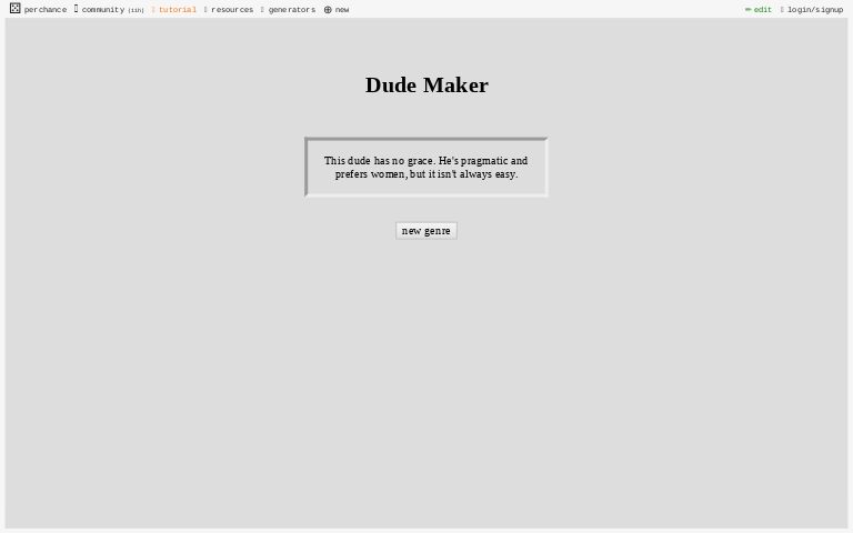 Dude Maker ― Perchance Generator