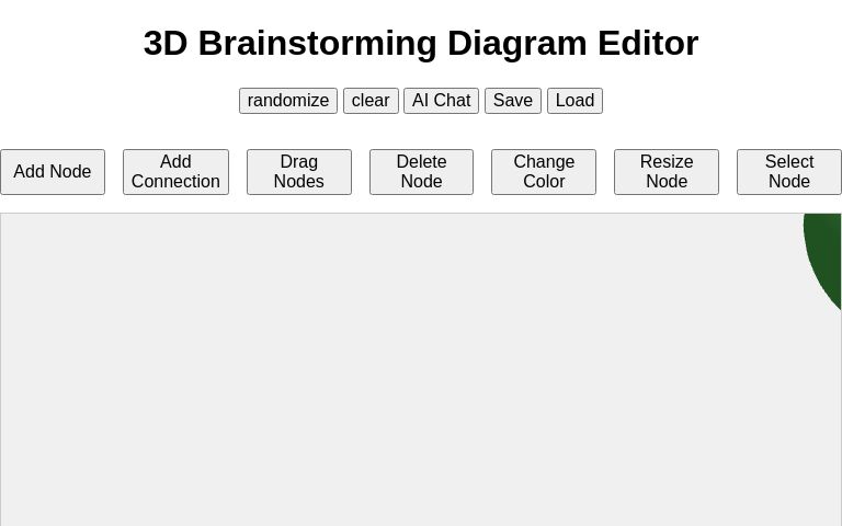 3D Brainstorming Diagram Editor ― Perchance Generator