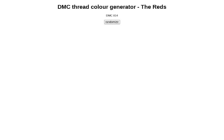 DMC thread colour generator - The Reds