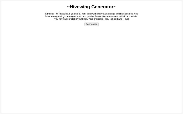 ~Hivewing Generator~