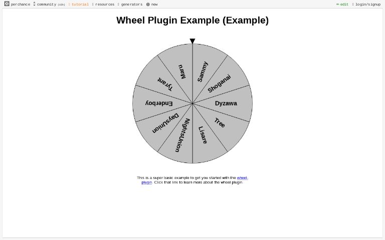 Wheel Plugin Example (Example)