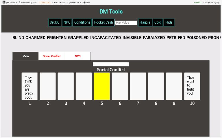 DM Tools ― Perchance Generator