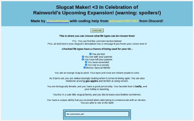 Slugcat Maker!