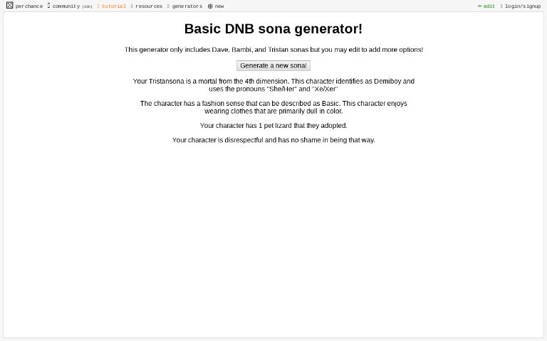 Basic DNB sona generator!