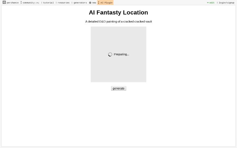 AI Fantasty Location ― Perchance Generator