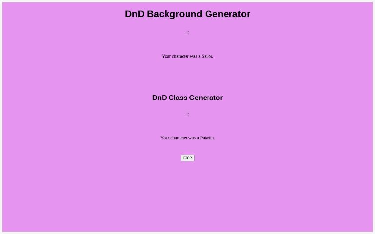 DnD Background Generator