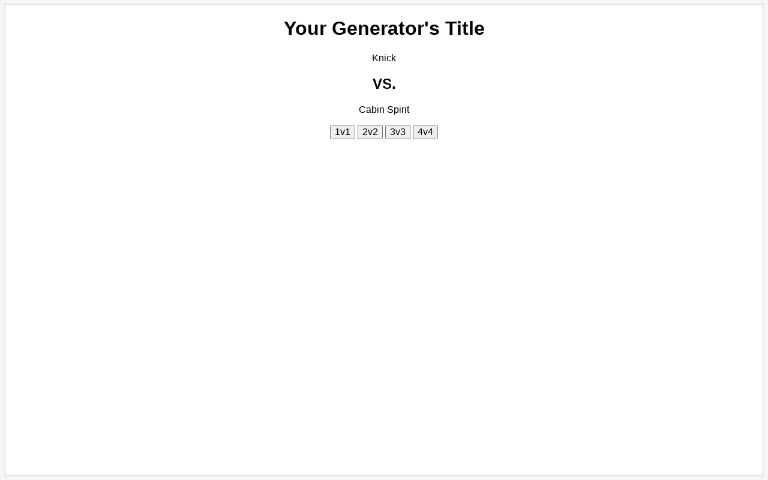Dnd Death Battle ― Perchance Generator