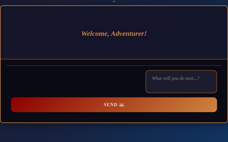 D&D 5e AI Dungeon Master 🎲 ― Perchance Generator