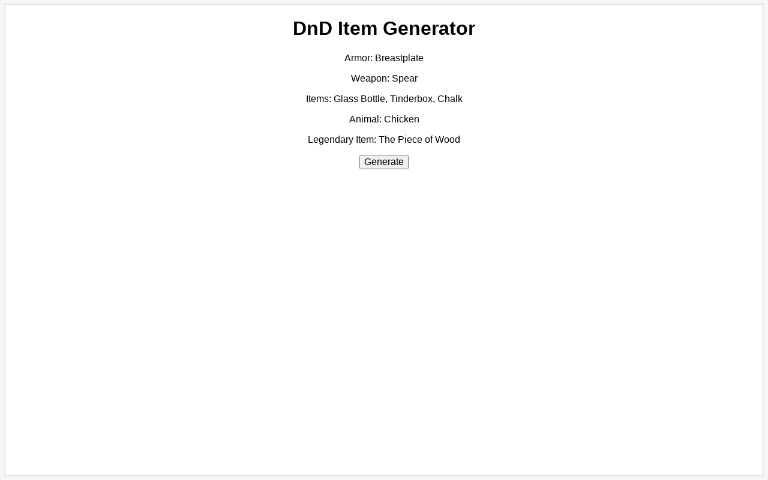DnD Item Generator