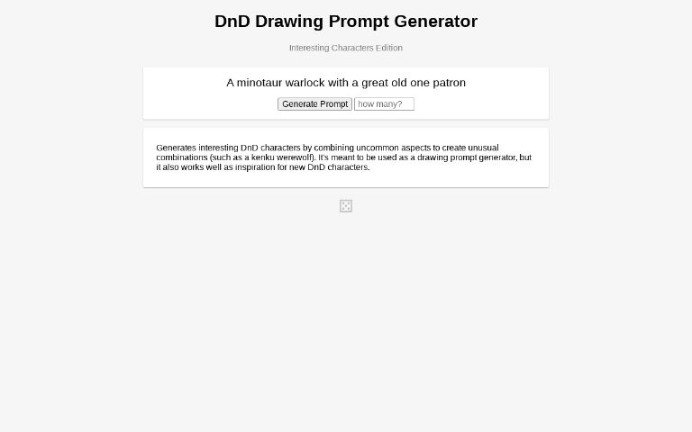 DnD Drawing Prompt Generator