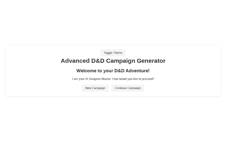 Advanced D&D Campaign Generator