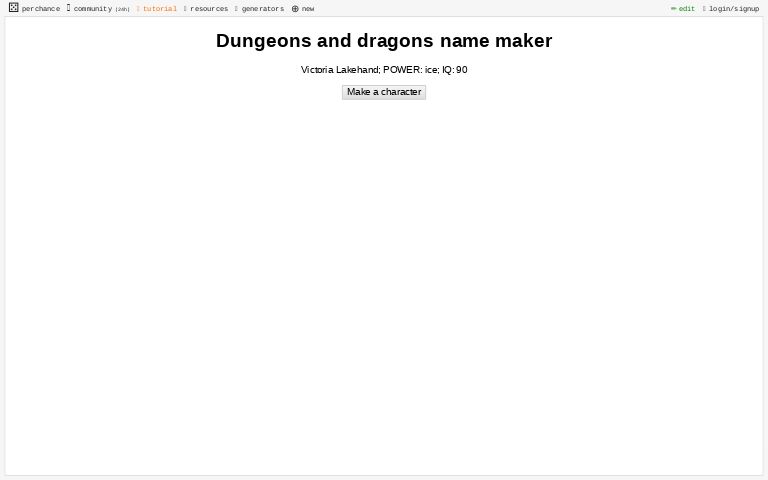 Dungeons and dragons name maker ― Perchance Generator