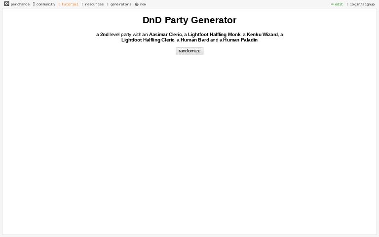 DnD Party Generator