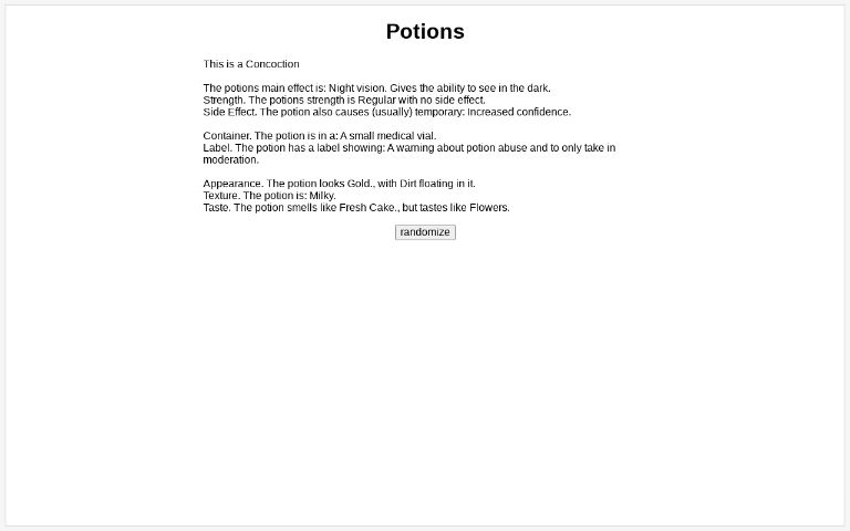 Potions ― Perchance Generator