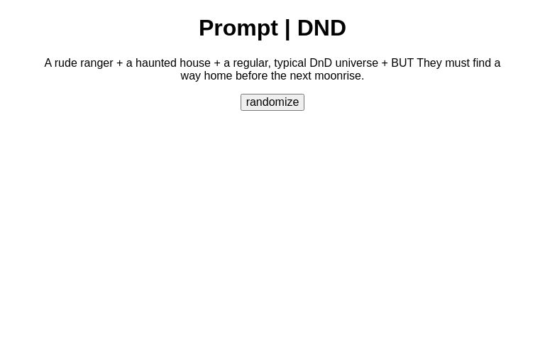 Prompt | DND ― Perchance Generator