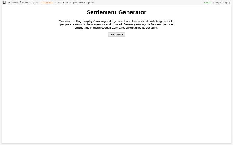 Settlement Generator