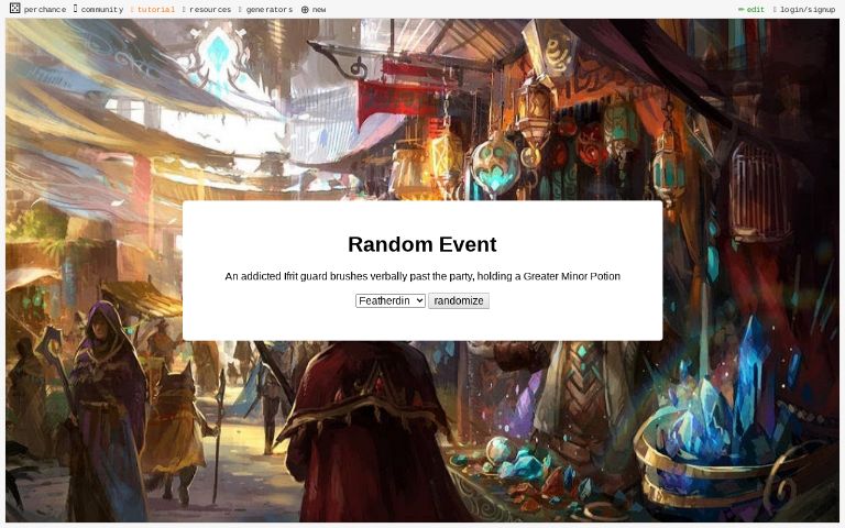 Random Event ― Perchance Generator