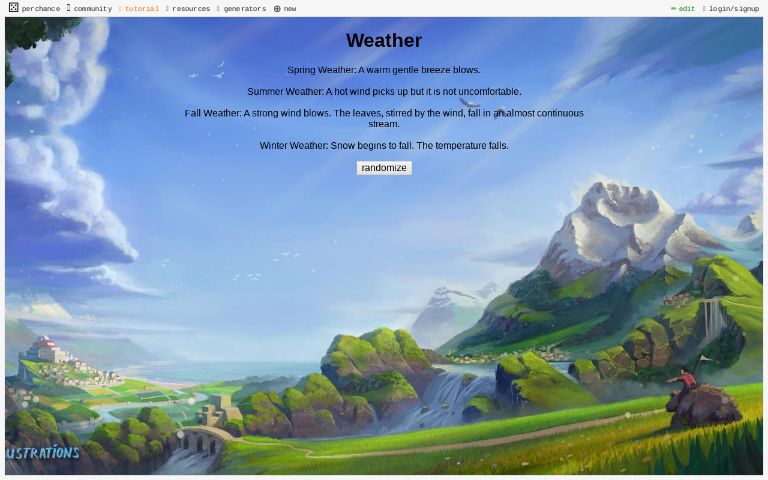 Weather ― Perchance Generator