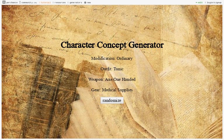 Character Concept Generator