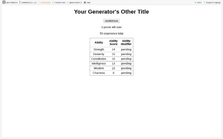 Dnd61 ― Perchance Generator