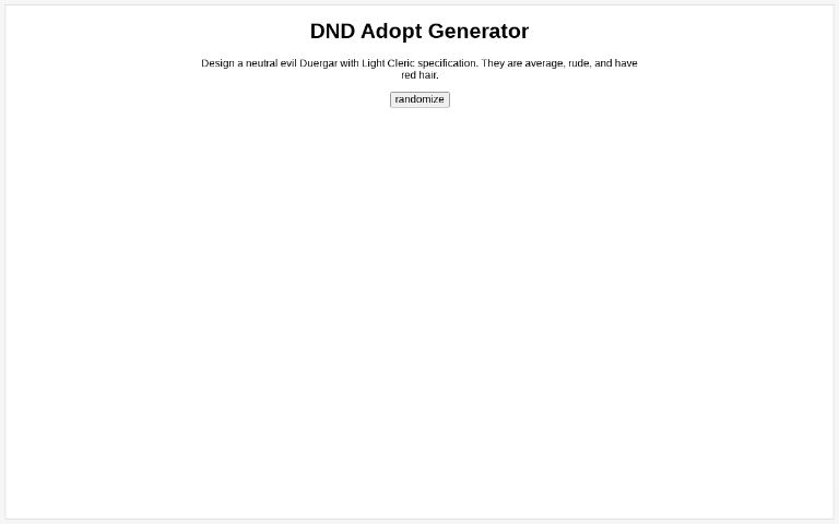 DND Adopt Generator