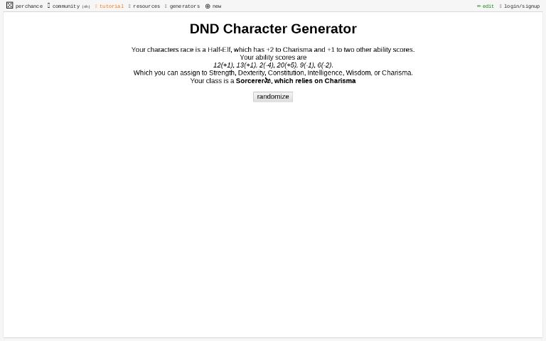 DND Character Generator