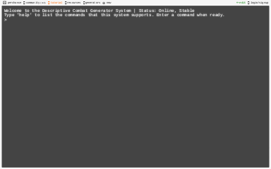 Interactive Combat Terminal ― Perchance Generator