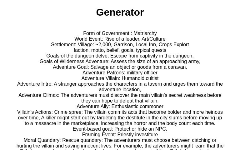 Generator