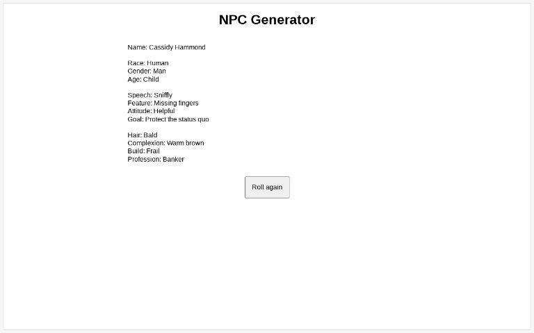 NPC Generator