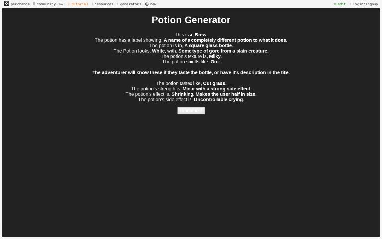 Potion Generator