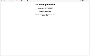 Weather generator